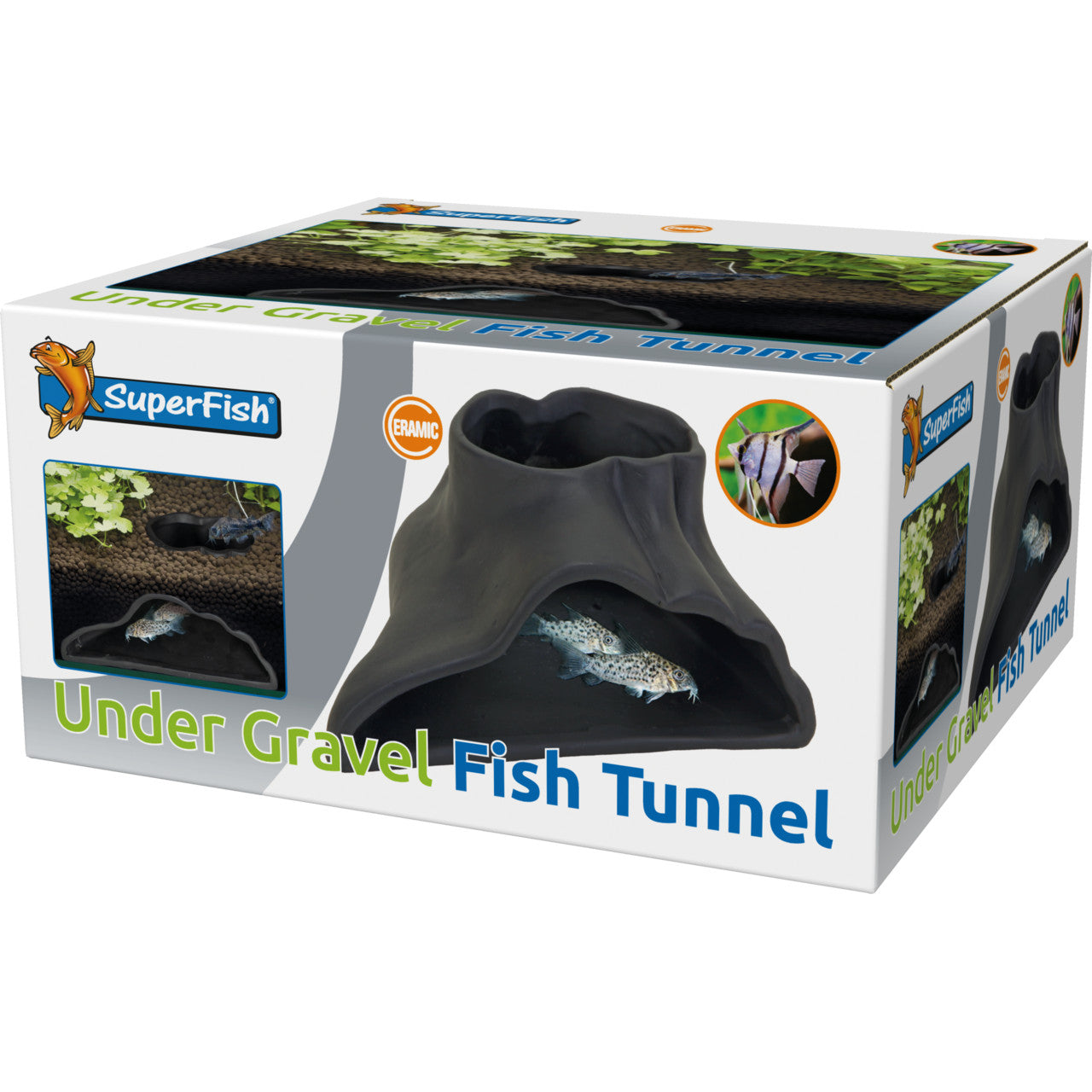 Superfish Undergravel Fish Tunnel - Aquarium Decoration Cave Hide ...