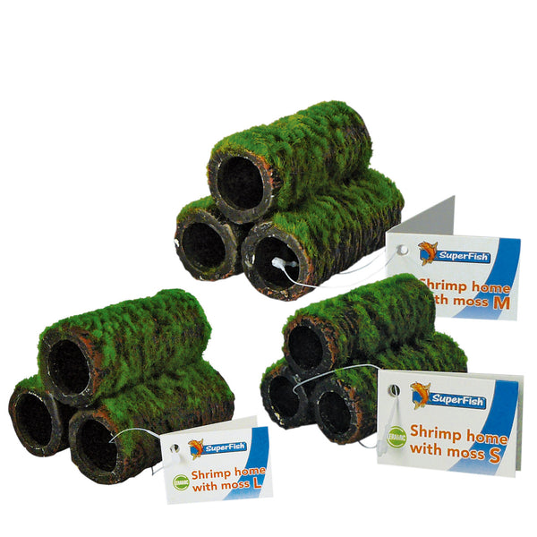 Shrimp Home Tubes - Ceramic Shrimp Tube Hides Decoration with Moss ...