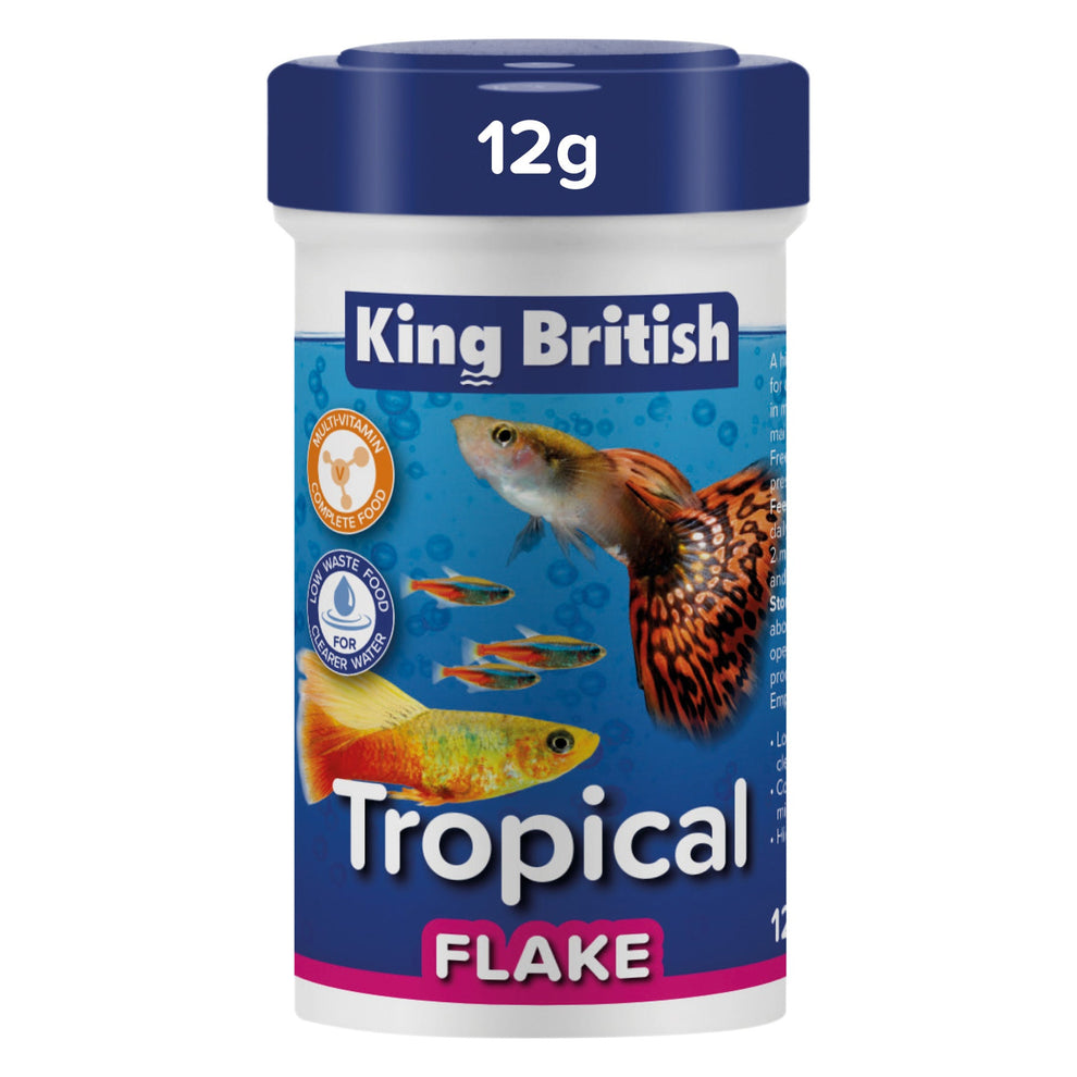 King British Tropical Flakes - Complete Fish Food for Aquariums ...
