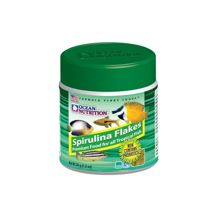 Ocean Nutrition Spirulina Flakes - Tropical Fish Food – Aquascaping Express